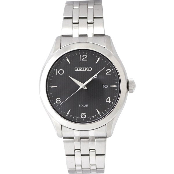 SEIKO SNE489P1 Solar Powered Men's Watch with Black Dial | IPPO Japan ...
