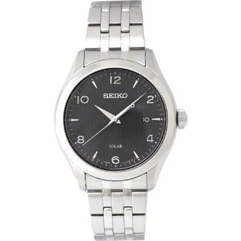 SEIKO SNE489P1 Solar Powered Men's Watch with Black Dial | IPPO Japan ...