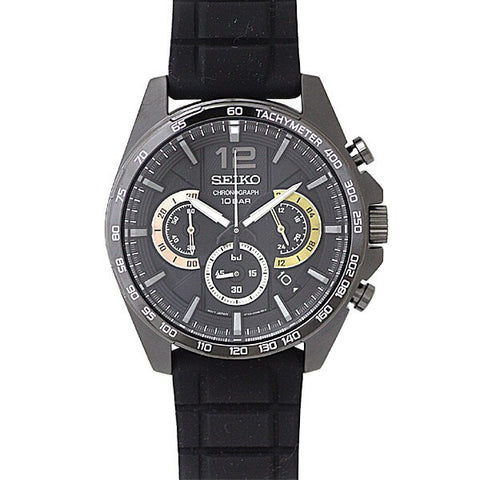 SEIKO SSB349P1 Chronograph Quartz Black Dial Men's Watch 10BAR Water ...