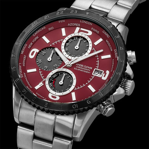 ANGEL CLOVER NMOS44SBRE Stylish Solar Powered Watch with | IPPO Japan ...