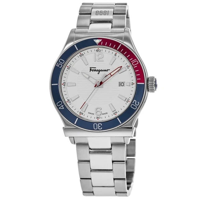 SALVATORE FERRAGAMO SFU500523 New Gent 2 Year Warranty Stylish Design ...