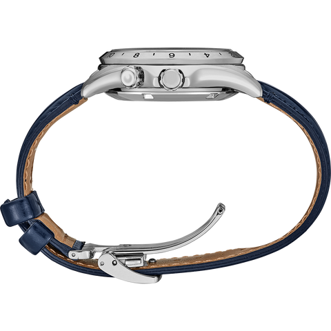 SEIKO Presage SPB377J1 Alpinist Blue Dial GMT Leather 200m Automatic W ...