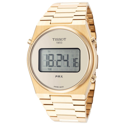 TISSOT T1372633302000 Tissot PRX Digital Quartz 35mm Bracelet Gold ...